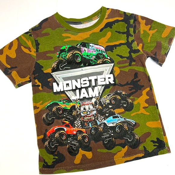Monster Jam | Shirts & Tops | Camo Monster Jam Gravedigger El Toro Loco ...